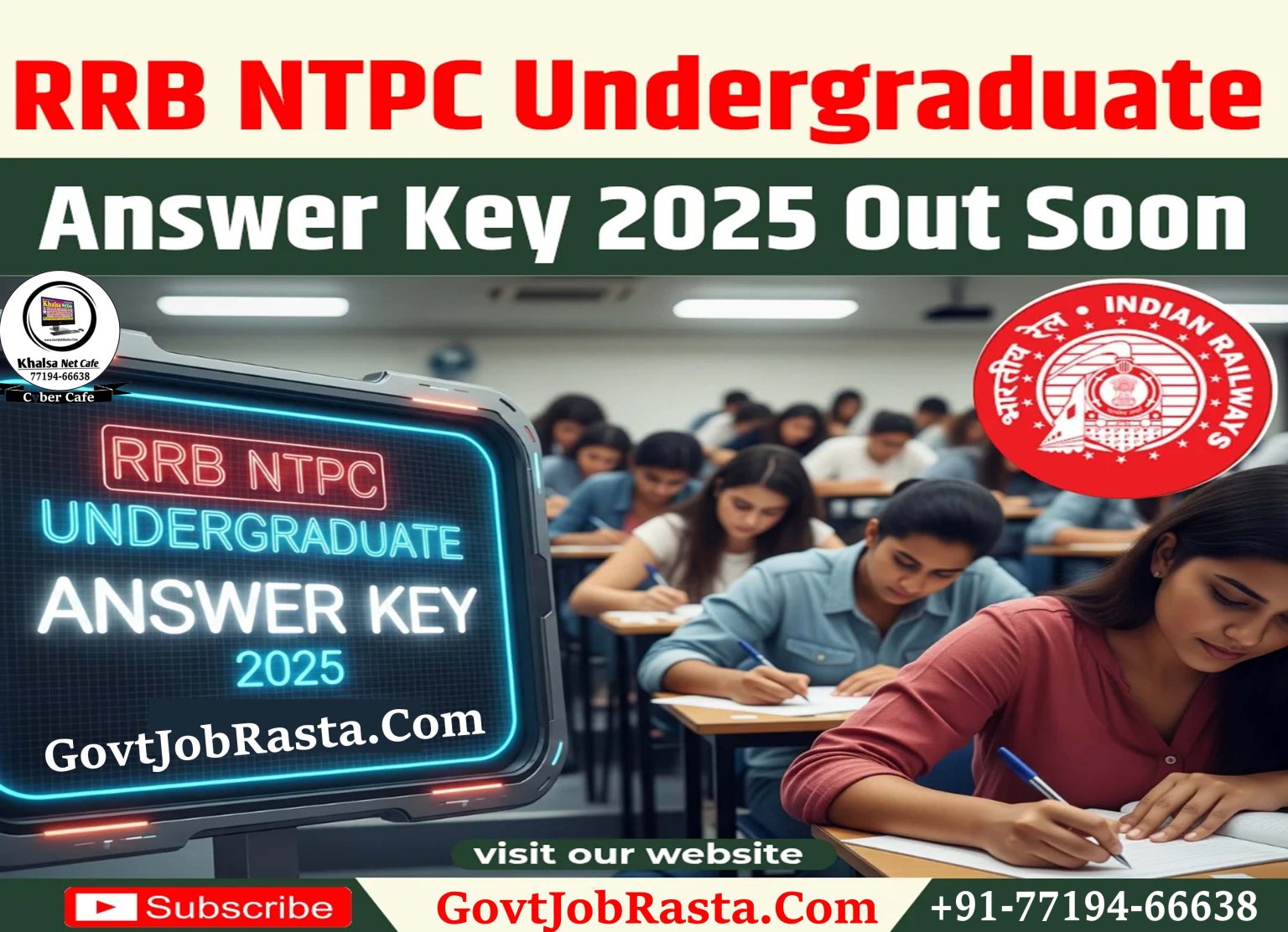 RRB NTPC Undergraduate Answer Key 2025
