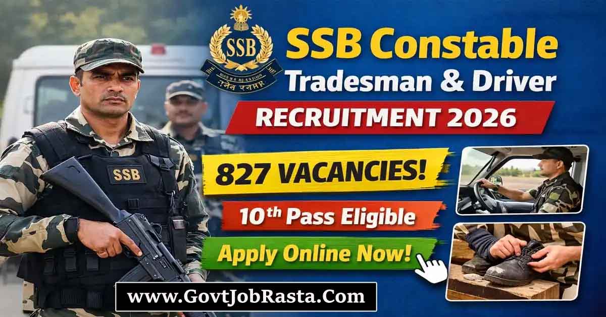 SSB Constable Tradesman Recruitment 2026